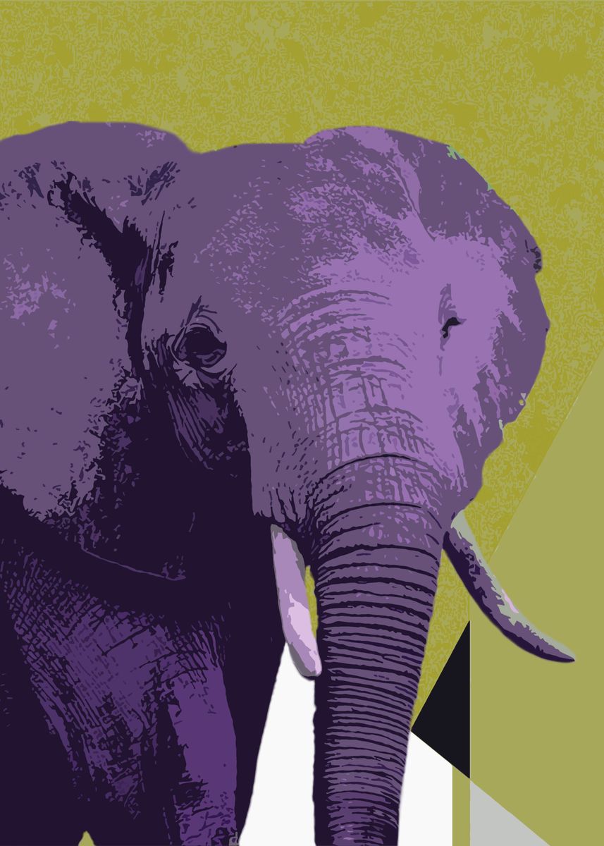 'Purple Elephant' Poster by Taffy | Displate