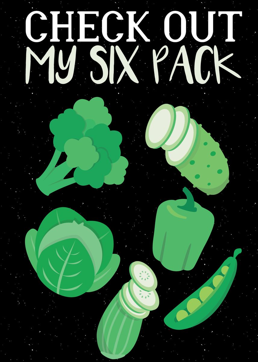 'My Six Pack ' Poster, picture, metal print, paint by Wonderful Dream ...