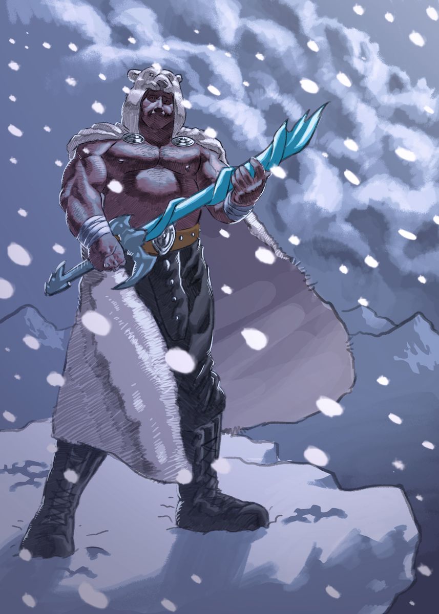 'Polar Warrior' Poster, picture, metal print, paint by Elias Neophytou ...