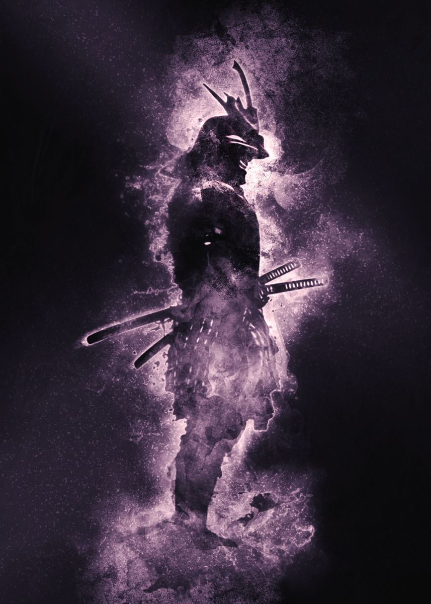 'samurai violet' Poster by Trần Văn Dũng | Displate