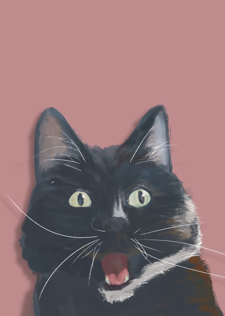 'OMG Kitty' Poster, picture, metal print, paint by Kristal | Displate