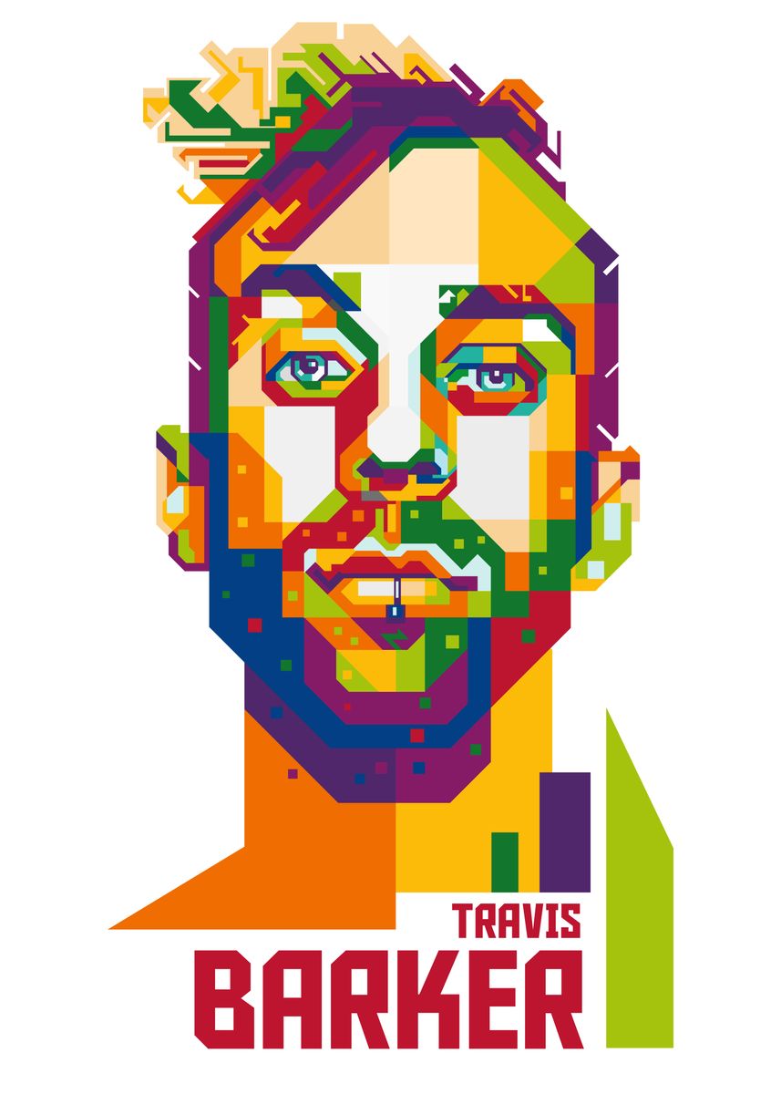 'Travis Barker' Poster, picture, metal print, paint by wpap me | Displate