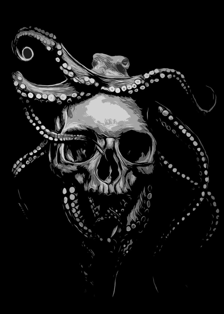 'Sea Death' Poster, picture, metal print, paint by Freak Creator | Displate