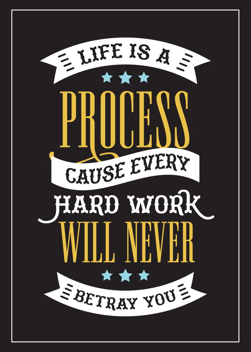 'Life Is Process' Poster, picture, metal print, paint by Ahmad Ramzi ...