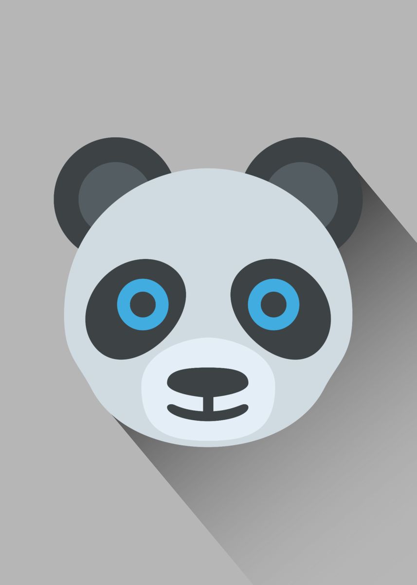 'Panda Head' Poster, picture, metal print, paint by Maher Light | Displate