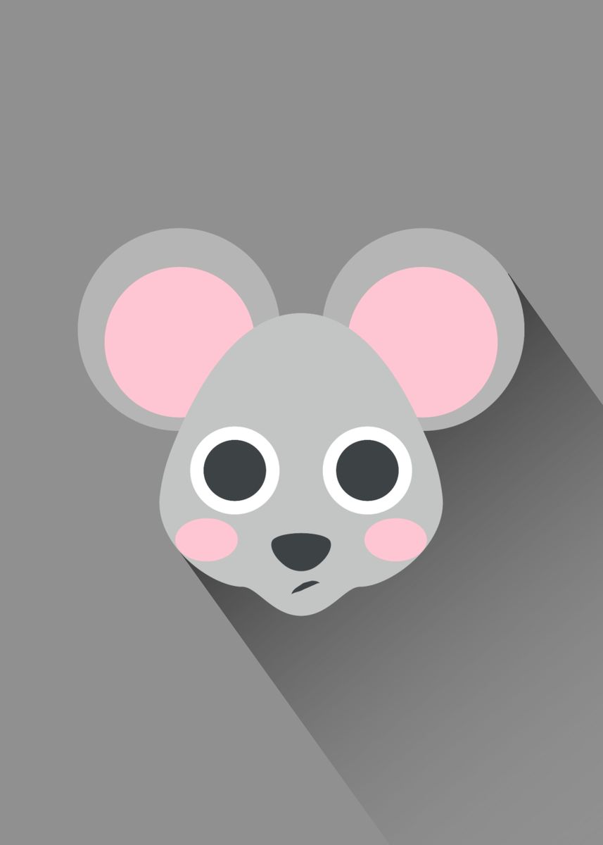 'Mouse Head' Poster, picture, metal print, paint by Maher Light | Displate
