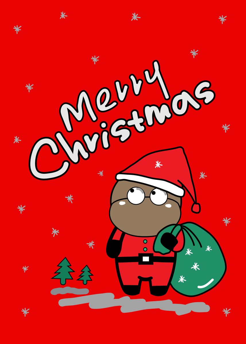 'CoCo Merry Christmas' Poster, picture, metal print, paint by Cindy ...