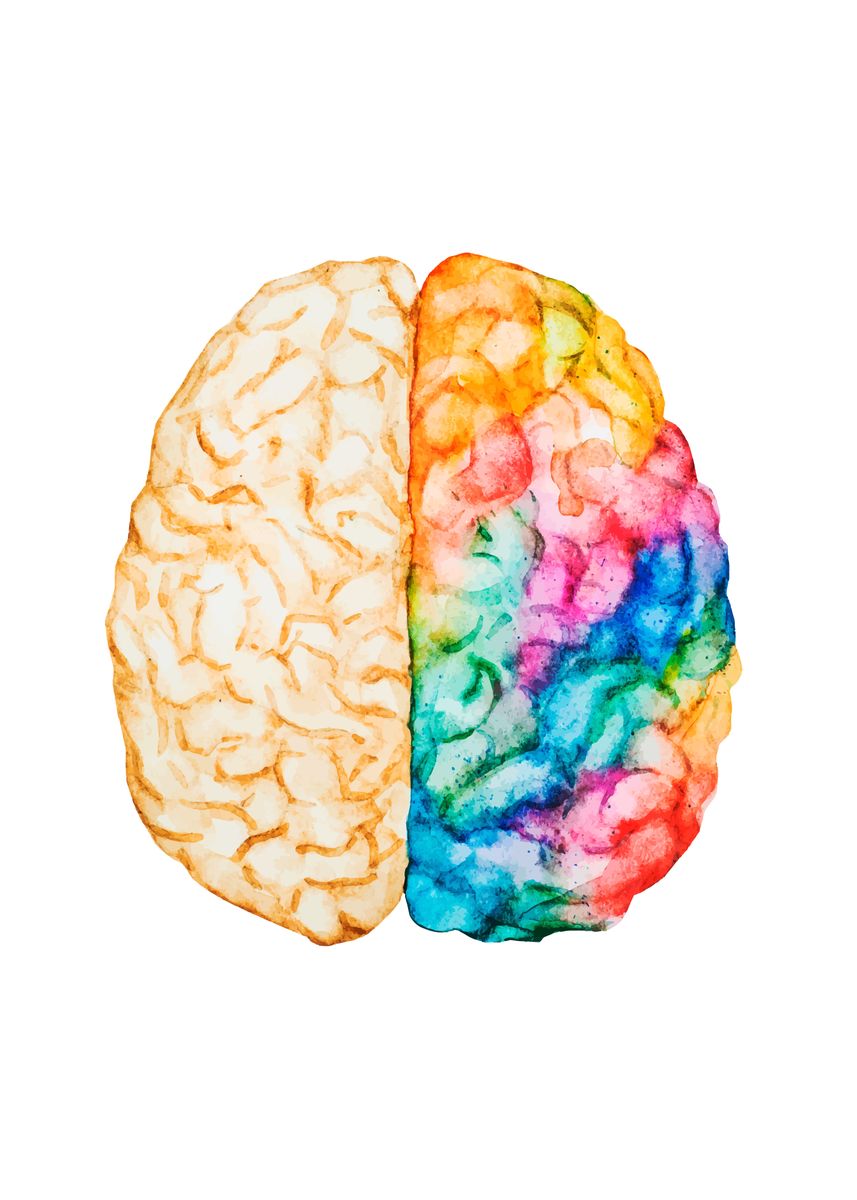 'Colorful thoughts' Poster, picture, metal print, paint by Iwoko | Displate