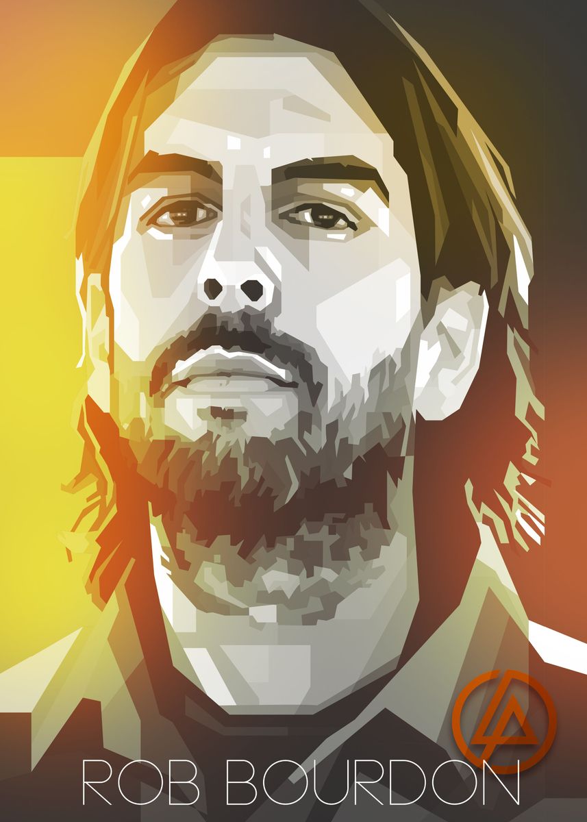 'Rob Bourdon' Poster, picture, metal print, paint by Oppa Rudy | Displate