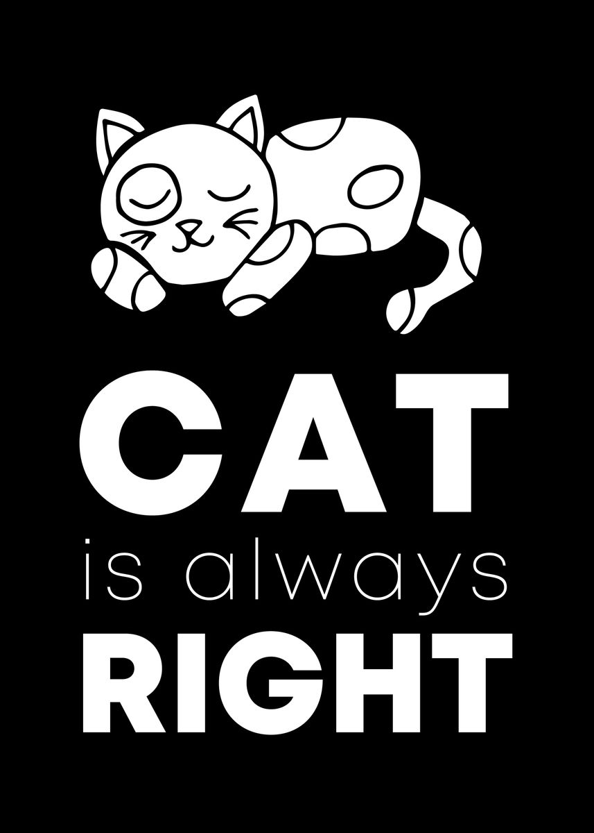 'Cat Always Right 11' Poster by Maricris M | Displate