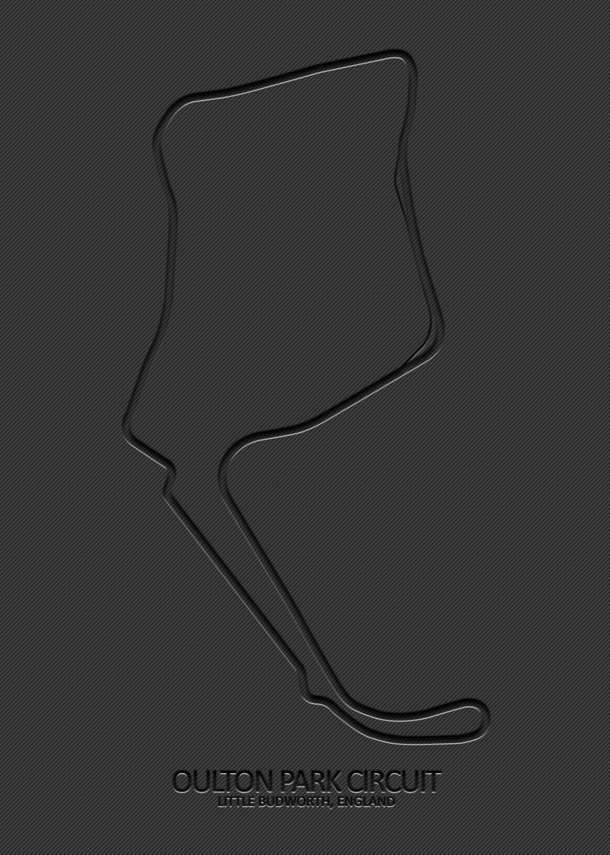 'Oulton Park Circuit ' Poster by City Map Art Prints | Displate