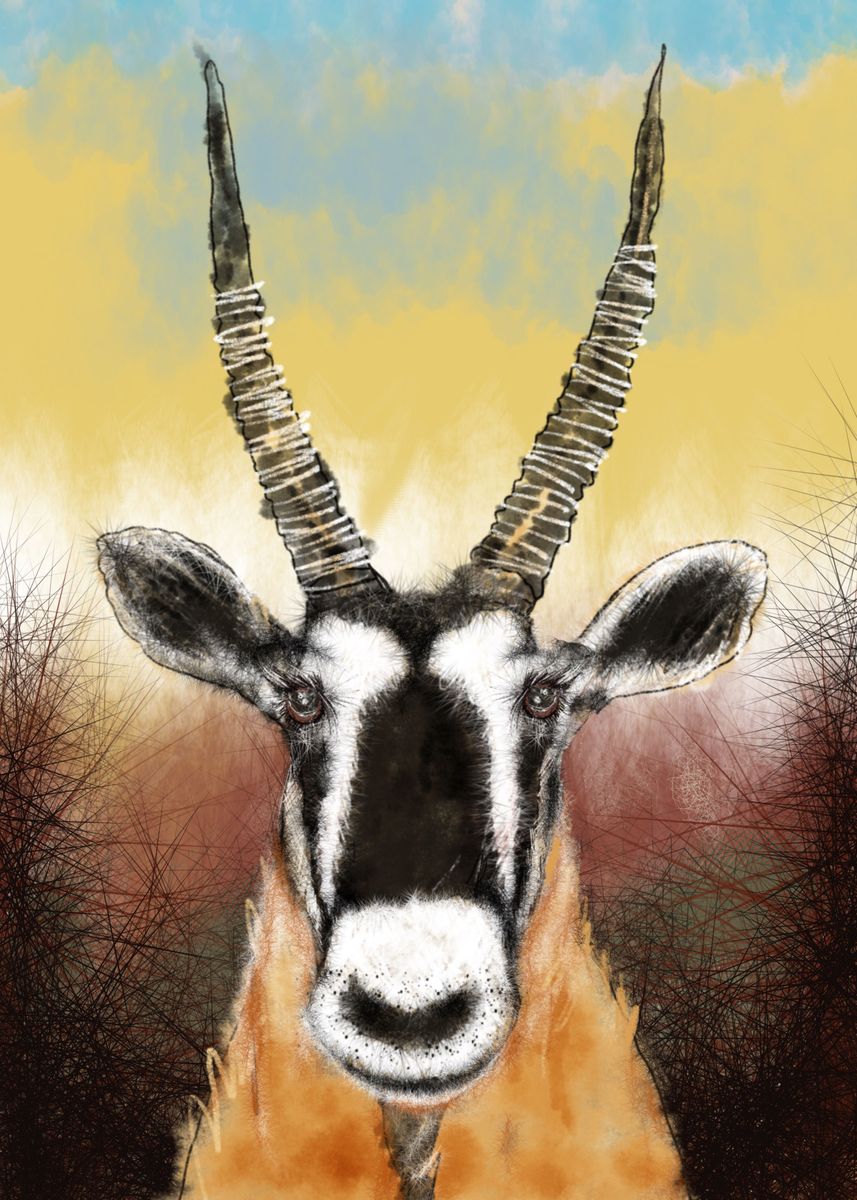 'Arabian Oryx' Poster, picture, metal print, paint by Eliseo Coyoca ...