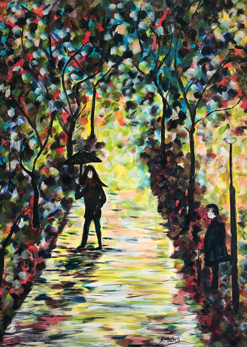 'Hesitate' Poster, picture, metal print, paint by A Shukry | Displate