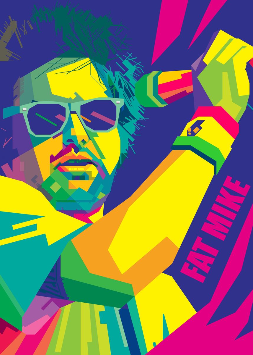 'Fat Mike' Poster, picture, metal print, paint by Barnawi Madjiani ...