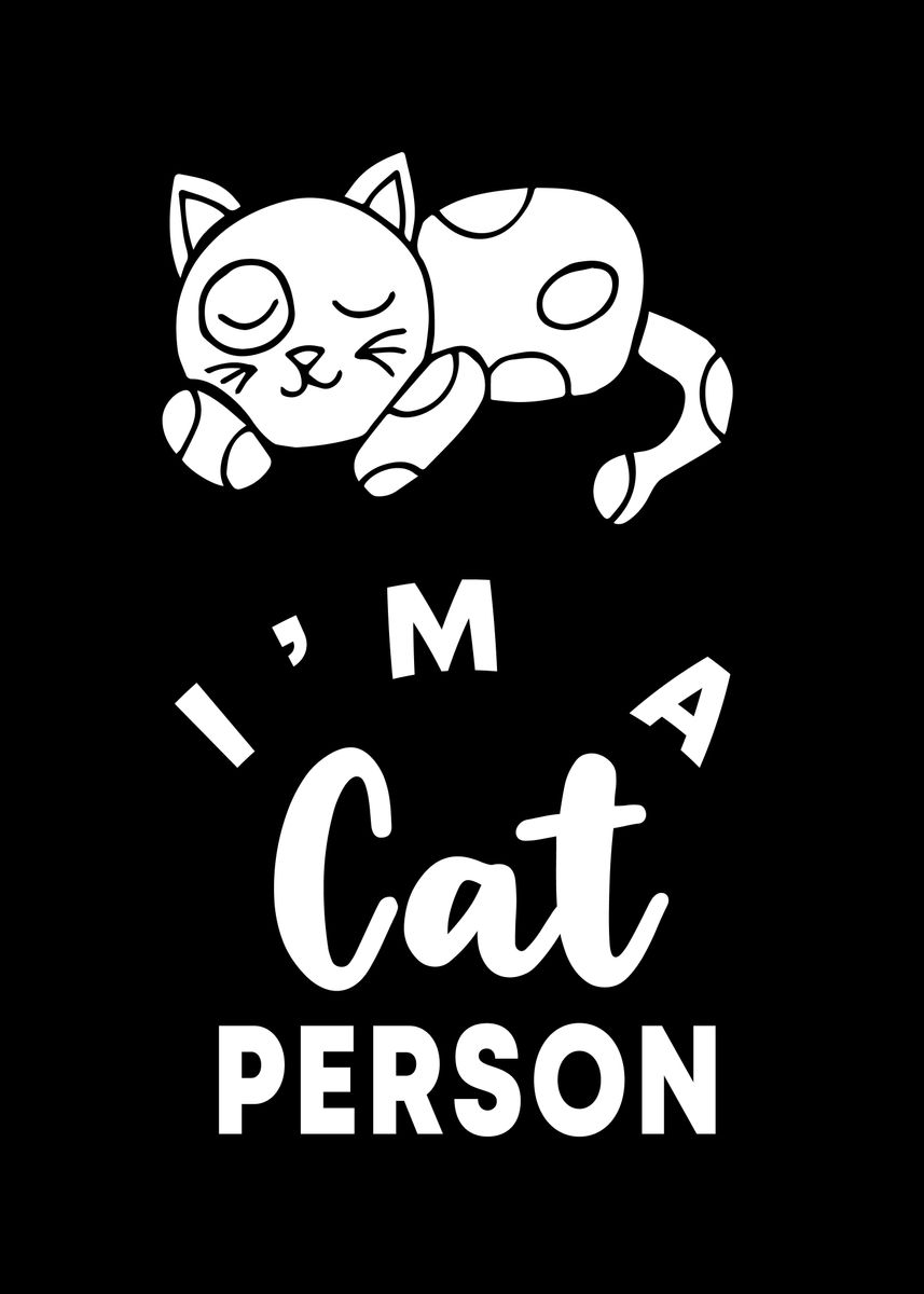 'Cat Person 13' Poster, picture, metal print, paint by Maricris M ...