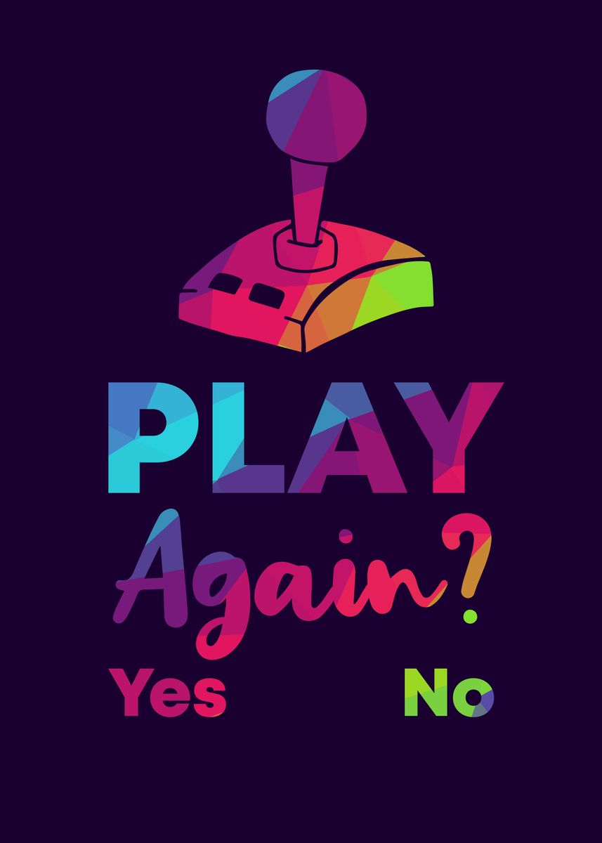 'Gaming Play Again 31' Poster, picture, metal print, paint by Maricris ...