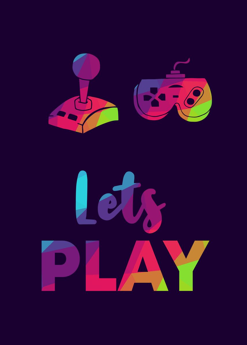 'Gaming Lets Play 5' Poster by Maricris M | Displate