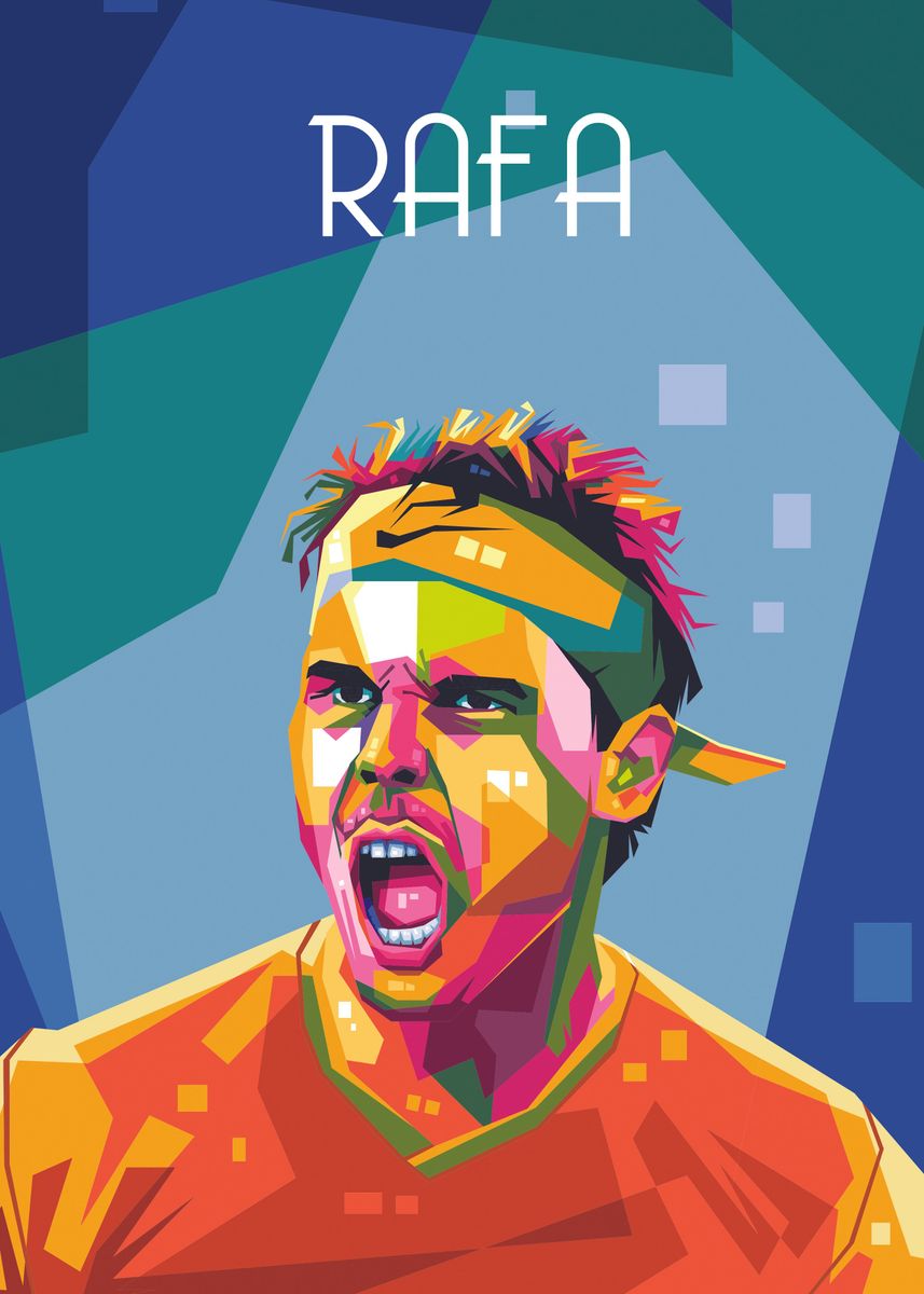 'Rafa Nadal' Poster, picture, metal print, paint by Jack | Displate