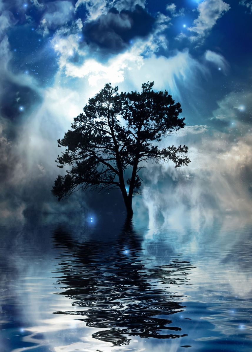 'Ethereal landscape' Poster, picture, metal print, paint by Bruce Rolff ...