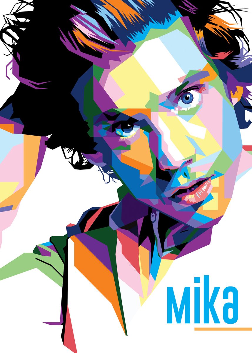 'Mika' Poster, picture, metal print, paint by Mohamad Helmi | Displate