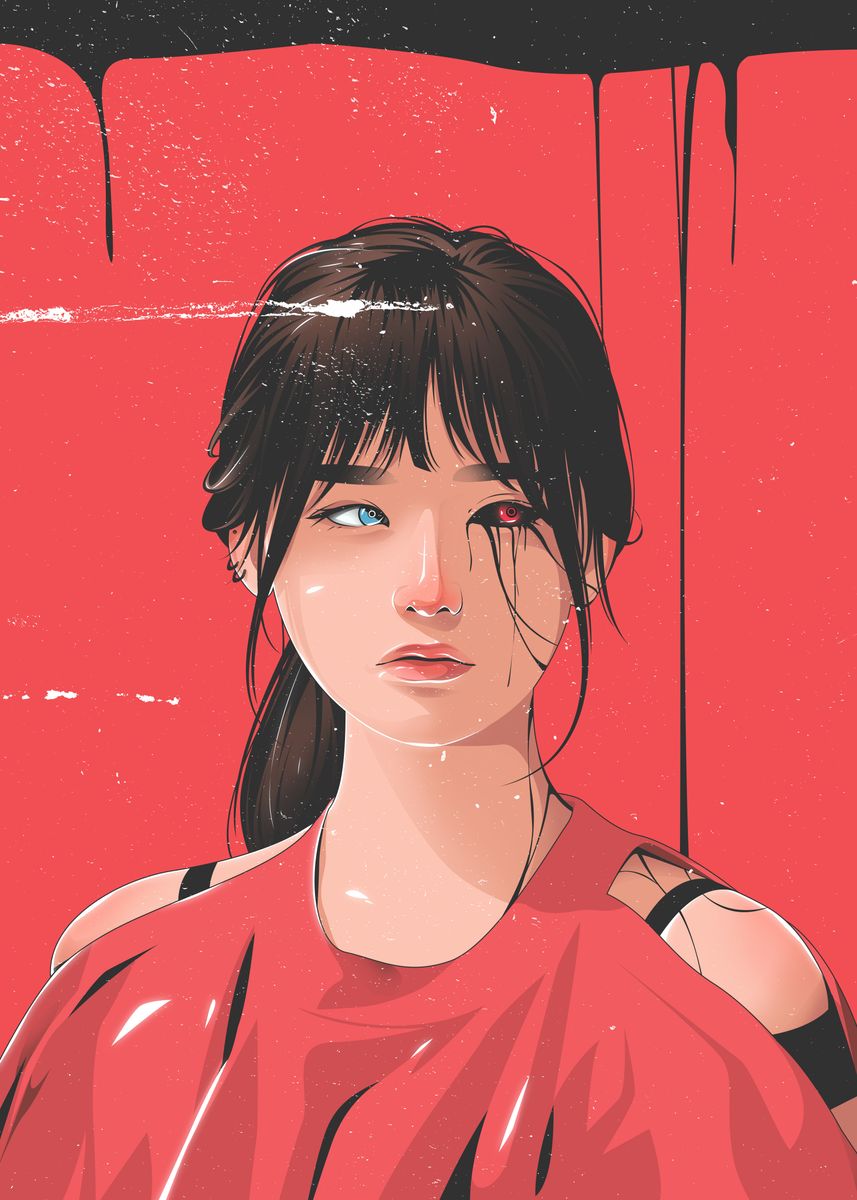 'inner demons' Poster, picture, metal print, paint by NEKHROS | Displate