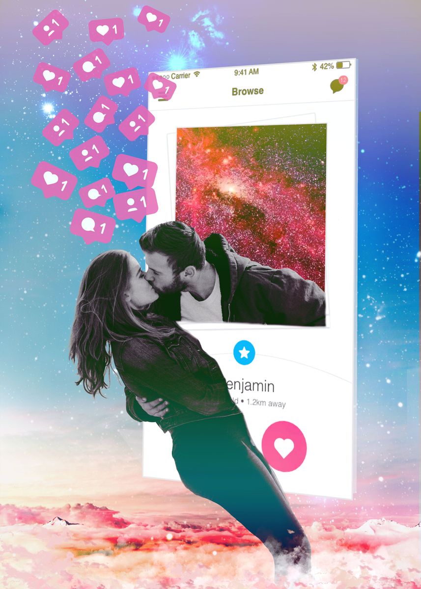 'Tinder Love' Poster by Cecilia Quental | Displate