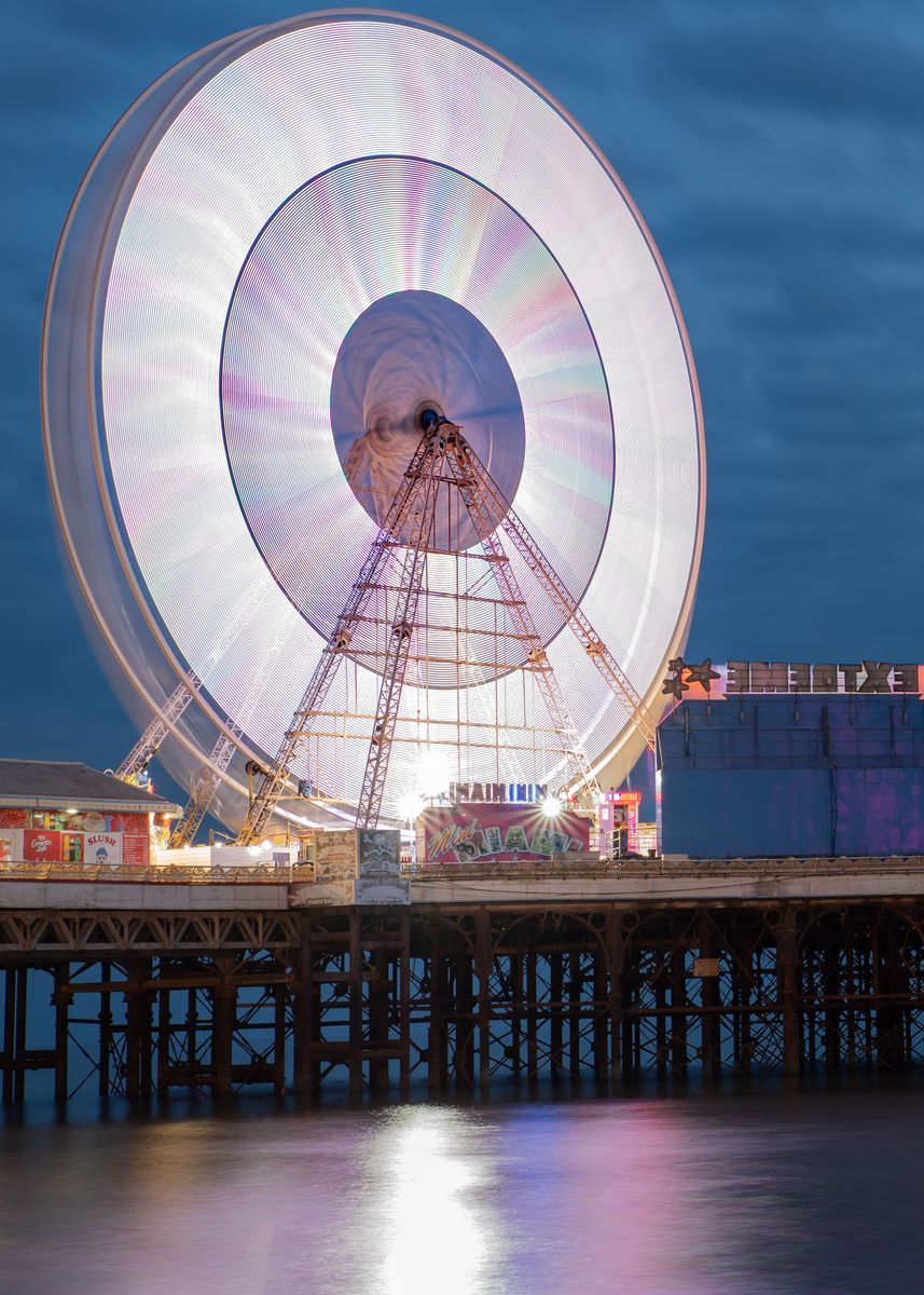 'Blackpool Central Pier 2' Poster, picture, metal print, paint by John ...