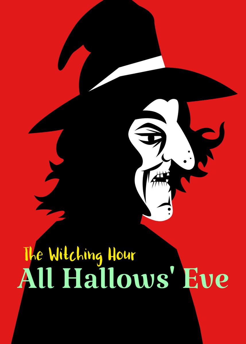 'Halloween witches ' Poster by Tony dee | Displate