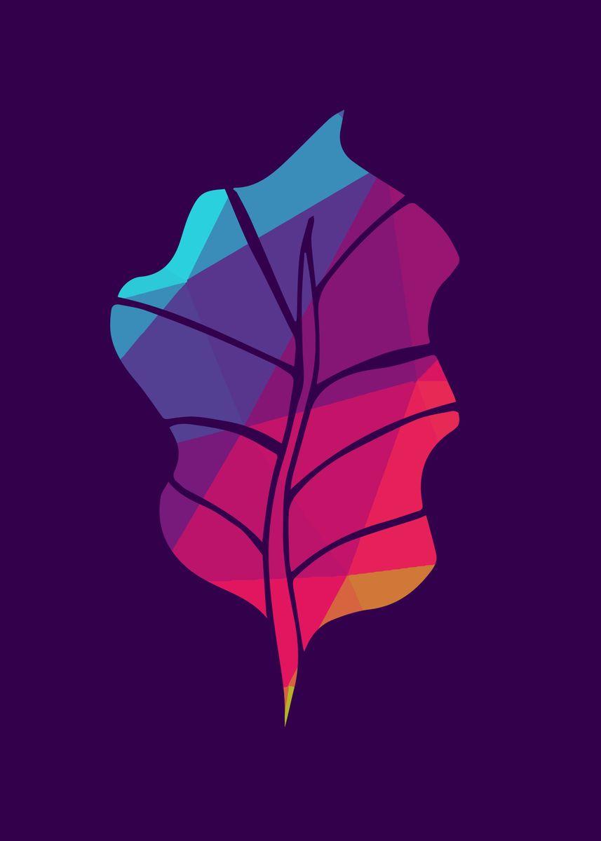 'Rainbow Leaf 2' Poster by Maricris M | Displate
