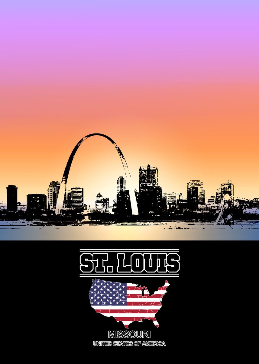 'St Louis' Poster, picture, metal print, paint by Printed Artings ...