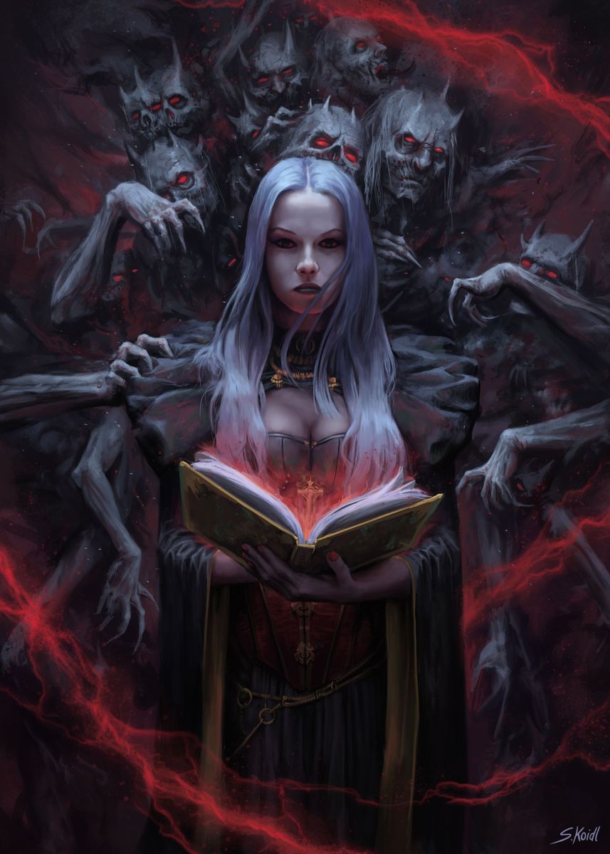 'The demon book' Poster, picture, metal print, paint by Stefan Koidl ...
