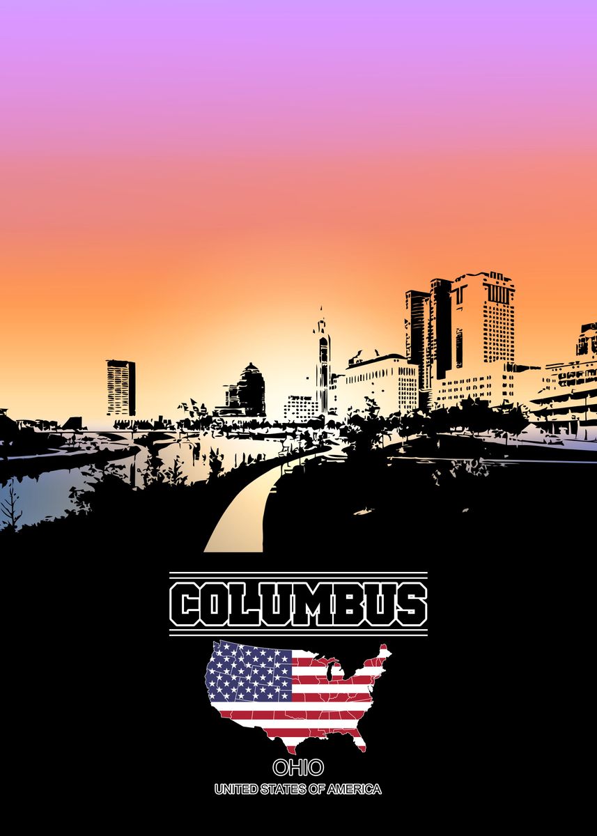 'Columbus' Poster, picture, metal print, paint by Printed Artings ...