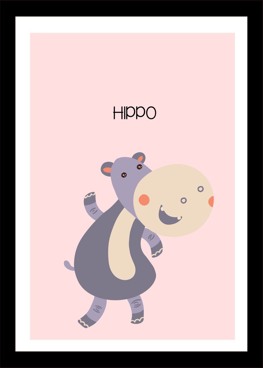'hippo' Poster, picture, metal print, paint by farid faizal | Displate