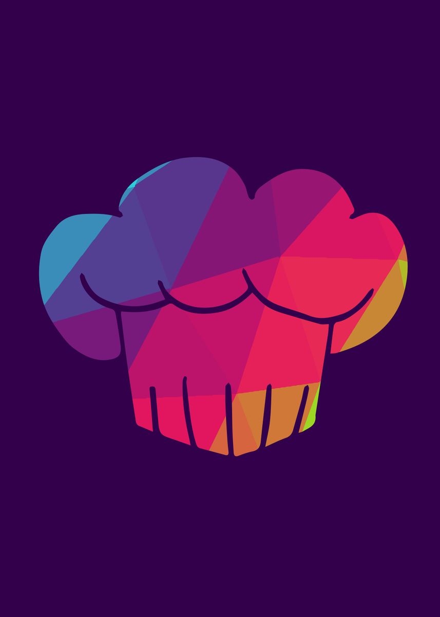 'Rainbow Chef Hat 3' Poster, picture, metal print, paint by Maricris M ...