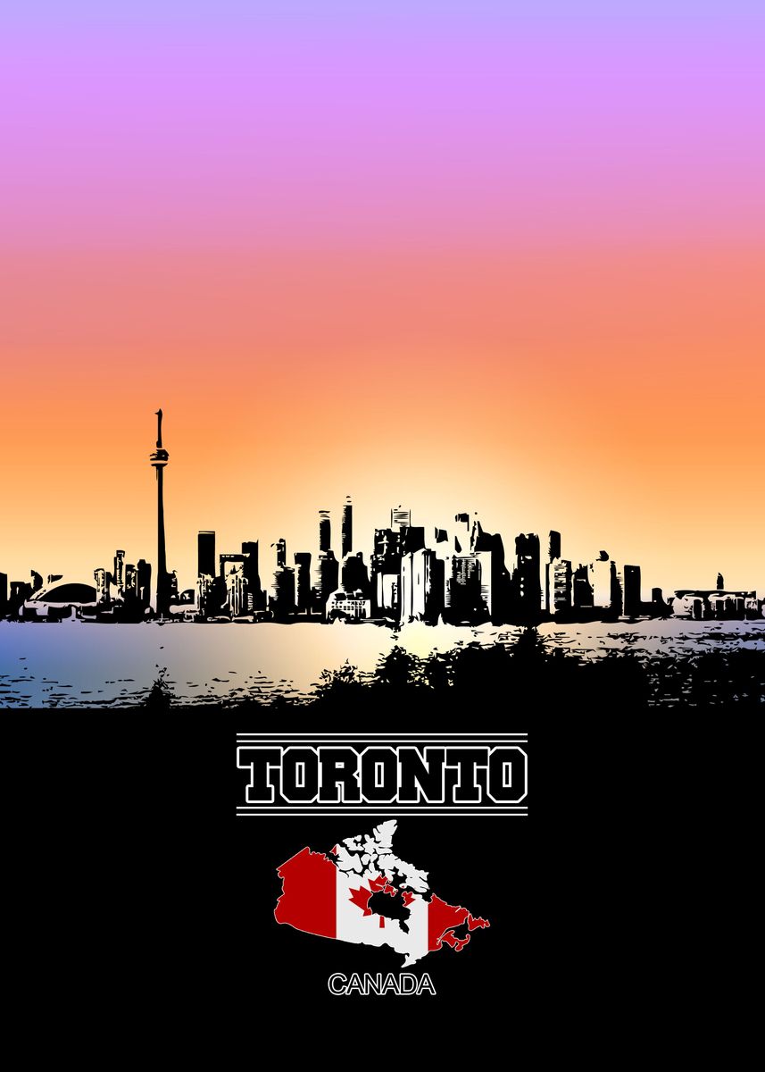 'Toronto' Poster by Printed Artings | Displate