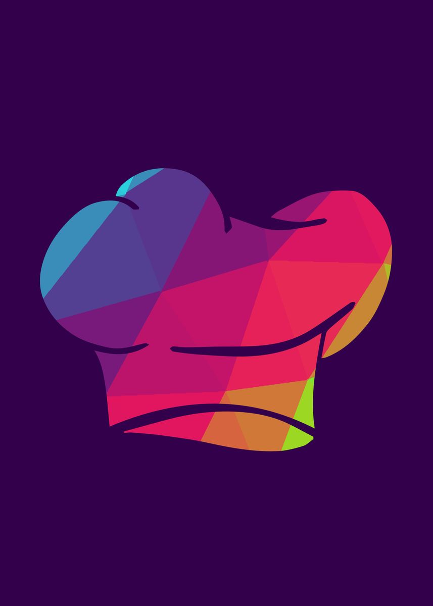 'Rainbow Chef Hat 2' Poster, picture, metal print, paint by Maricris M ...
