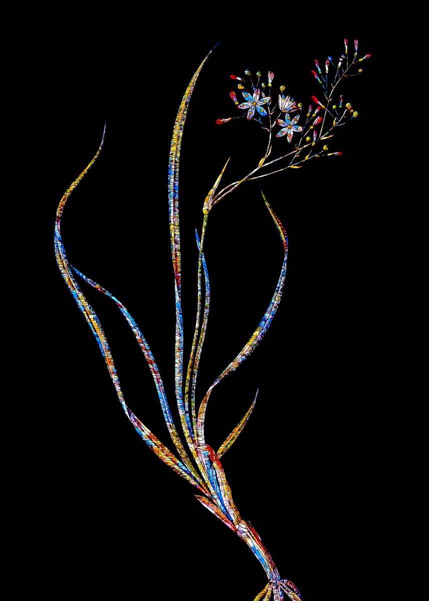 'Stained Glass Botanical' Poster by Holy Rock Design | Displate