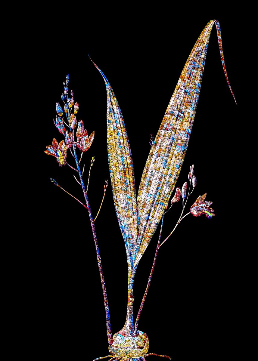 'Stained Glass Botanical' Poster by Holy Rock Design | Displate
