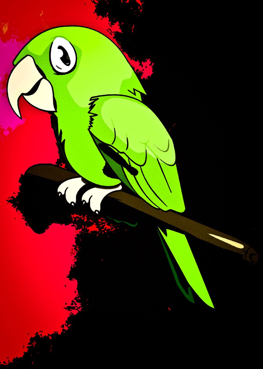 'Beautiful Exotic Bird' Poster, picture, metal print, paint by ANDRE ...