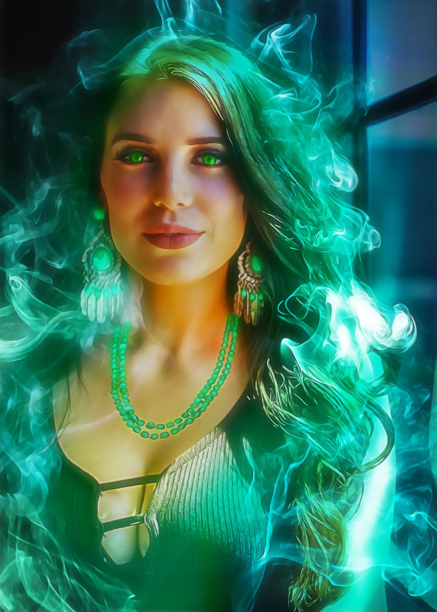 'Shaman Lady' Poster, picture, metal print, paint by Ryu Ookami | Displate