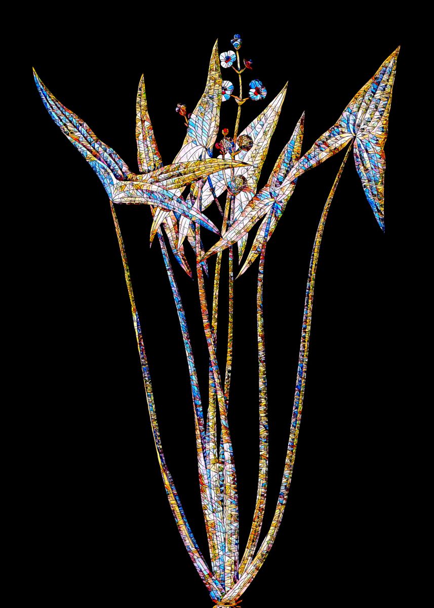 'Stained Glass Botanical' Poster by Holy Rock Design | Displate