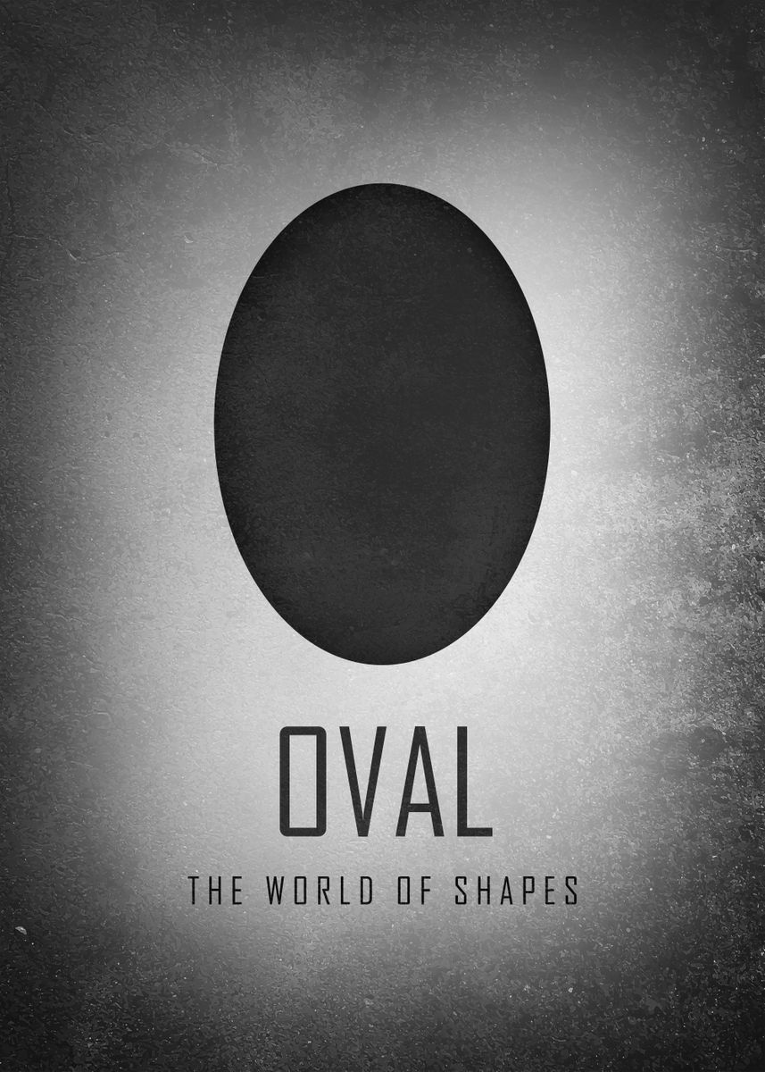 'Oval White' Poster, picture, metal print, paint by BB Design | Displate