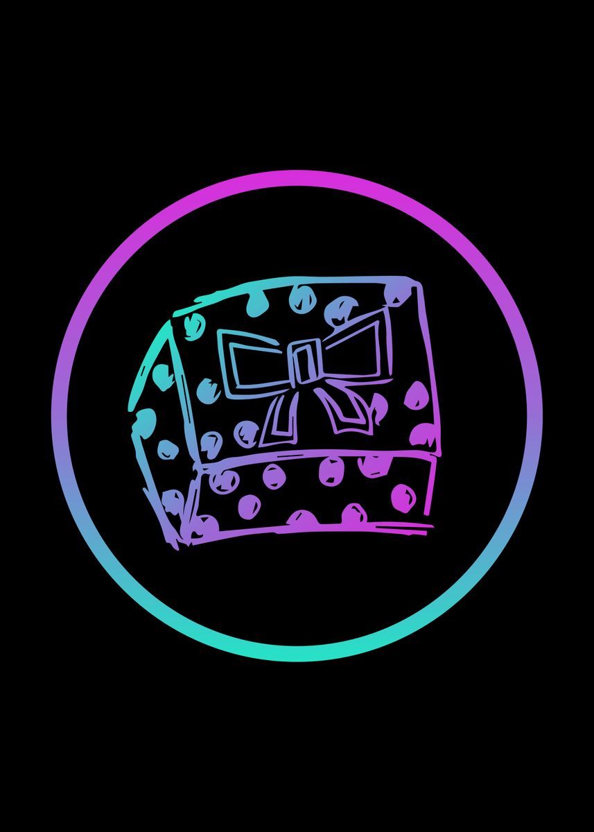 'Neon Holiday Gift 13' Poster, picture, metal print, paint by Maricris ...