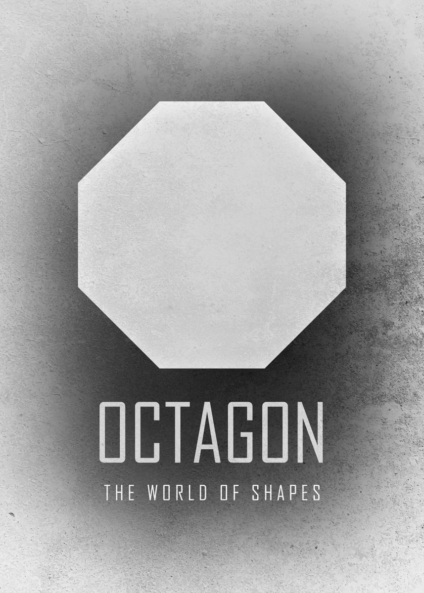 'Octagon Black' Poster, picture, metal print, paint by BB Design | Displate