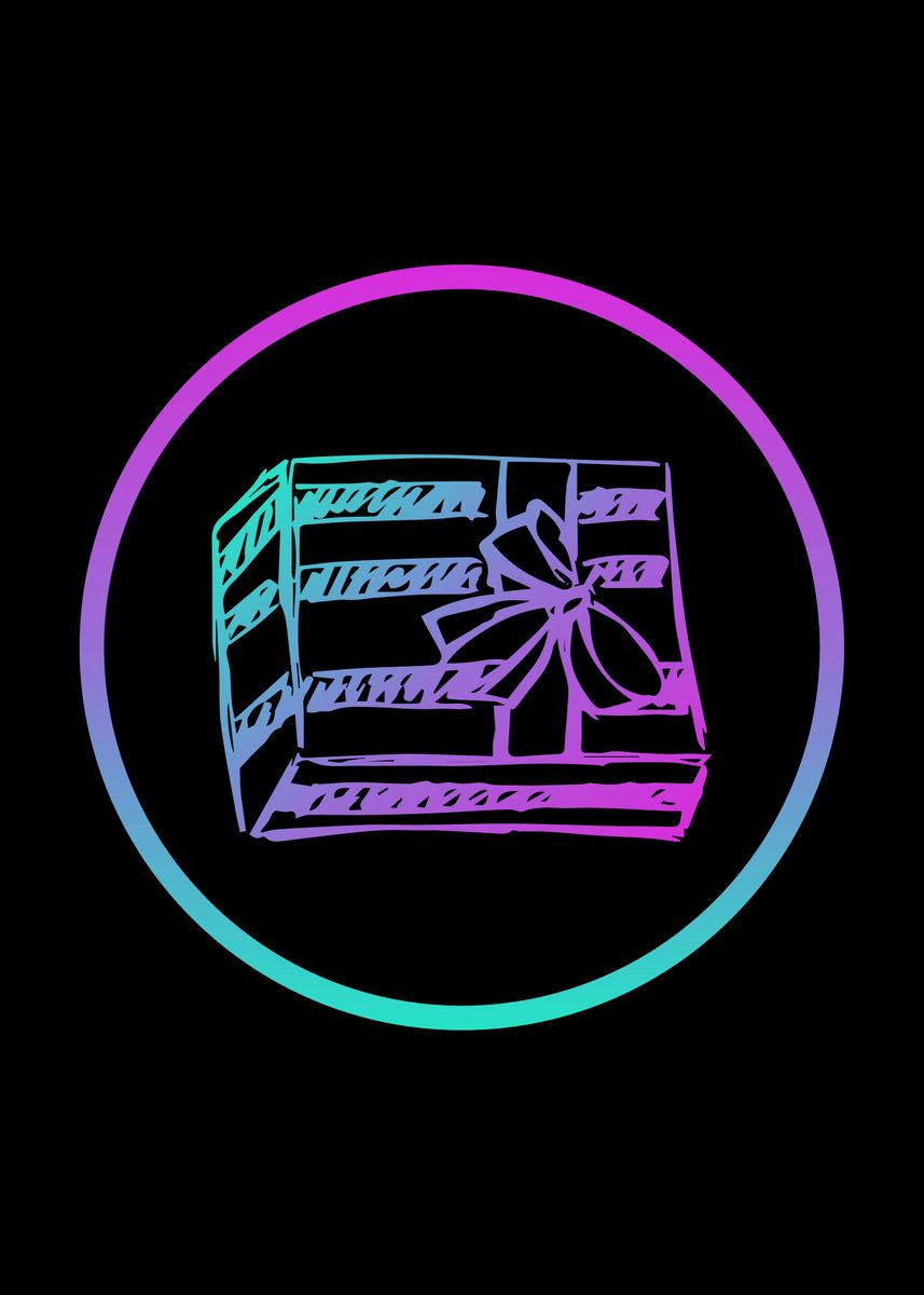 'Neon Holiday Gift 17' Poster, picture, metal print, paint by Maricris ...