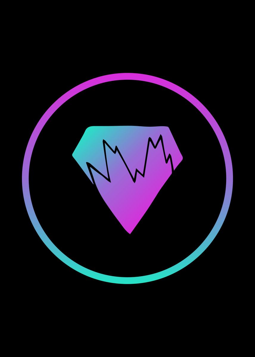 'Neon Diamond Gem 4' Poster, picture, metal print, paint by Maricris M ...