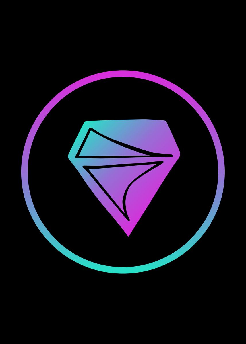 'Neon Diamond Gem 2' Poster, picture, metal print, paint by Maricris M ...