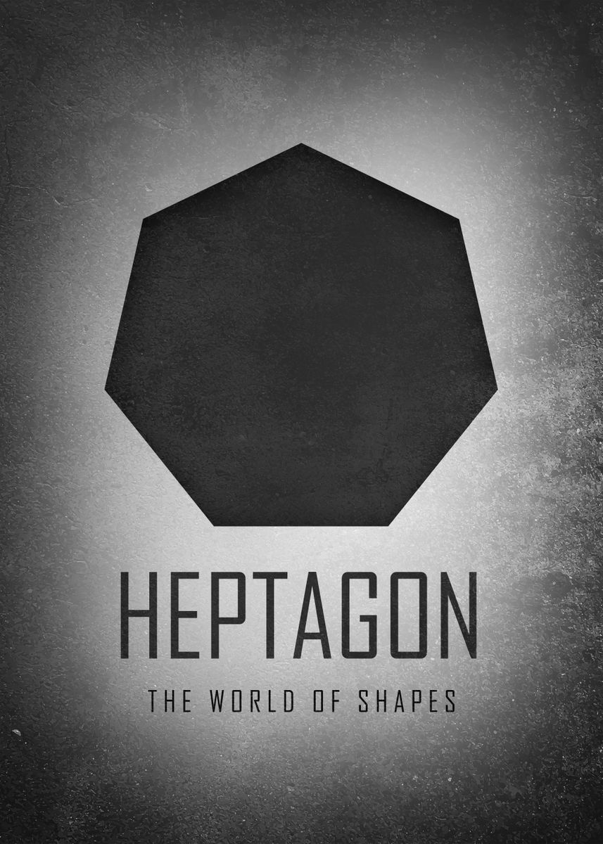 'Heptagon White' Poster, picture, metal print, paint by BB Design ...