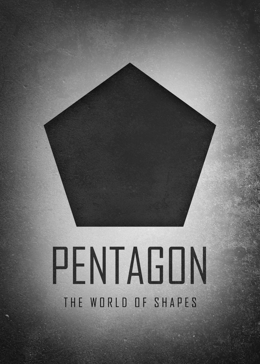 'Pentagon White' Poster, picture, metal print, paint by BB Design ...