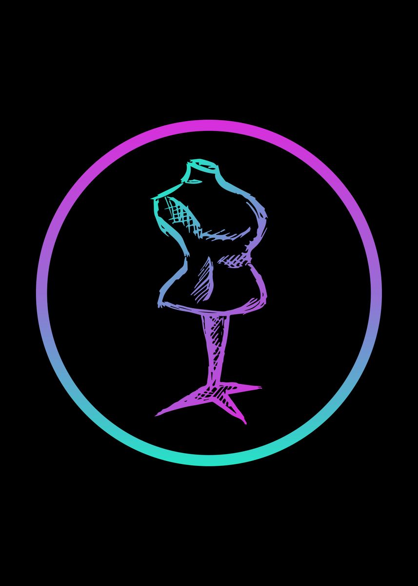 'Neon Mannequin 1' Poster, picture, metal print, paint by Maricris M ...